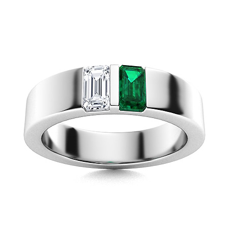 Men's Lab Created Emerald Jewelry | Men's Jewelry | Diamondere