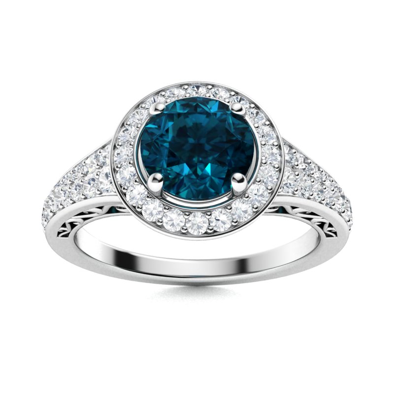 Lab Created Blue Diamond Rings for Women | Certified Fine Jewelry ...
