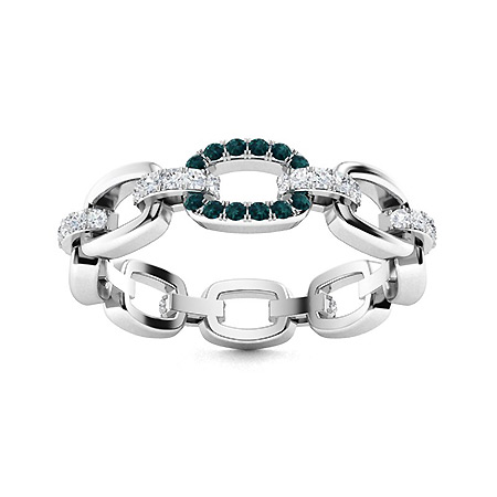 Wacky Ring with Round Blue Diamond, SI Diamond | 0.39 carats Round Blue ...