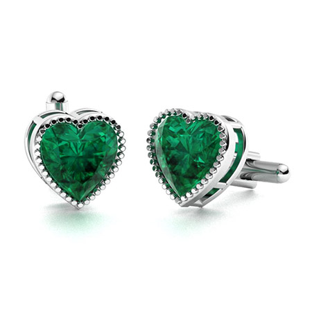 Men's Emerald Cufflinks | Cufflinks | Diamondere