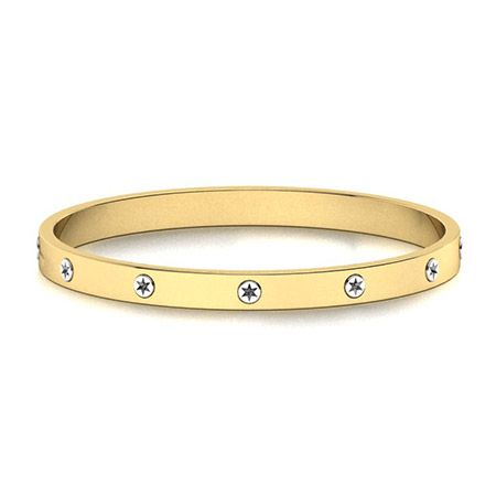 Yellow Gold Bangles For Women | Diamondere
