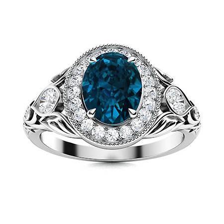 Lab Created Blue Diamond Rings for Women | Certified Fine Jewelry ...