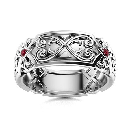 Men's Ruby Wedding Bands | Men's Ruby Rings | Diamondere (Natural ...