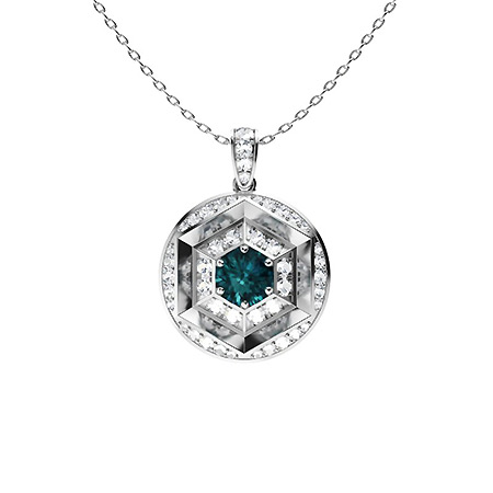 Blue Diamond Necklaces | Blue Diamond Pendants For Women | Pendants ...