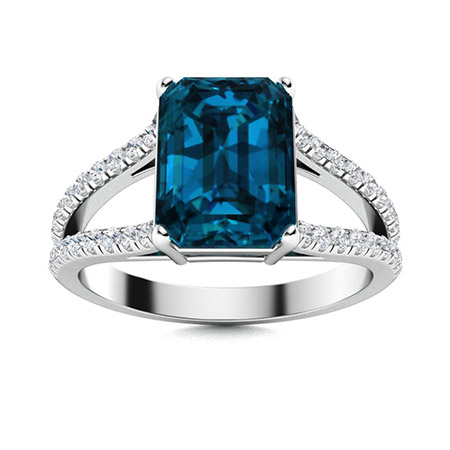 Lab Created Blue Diamond Rings for Women | Certified Fine Jewelry ...
