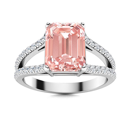 Lab-Created Pink Diamond Rings For Women | Diamondere