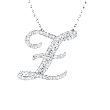 Zaria Necklace with Round SI Diamond, VS Diamond | 0.46 carats Round SI ...