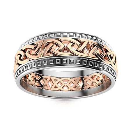 Zema Men's Wedding Band | Men's Rings in 14k White Gold | Diamondere