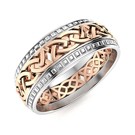 Zema Men's Wedding Band | Men's Rings in 14k White Gold | Diamondere