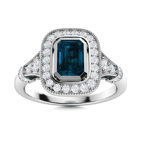 Lab Created Blue Diamond Rings for Women | Certified Fine Jewelry ...